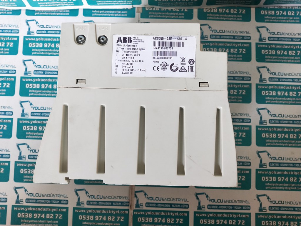 ACS355-03E-15A6-4 ABB ACS355 Serisi 7.5KW Trifaze Hız kontrol Cihazı ...