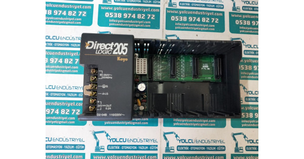 KOYO D2-04B KOYO DL205 PLC 4 Slot Rack /Power Supply fiyatı,